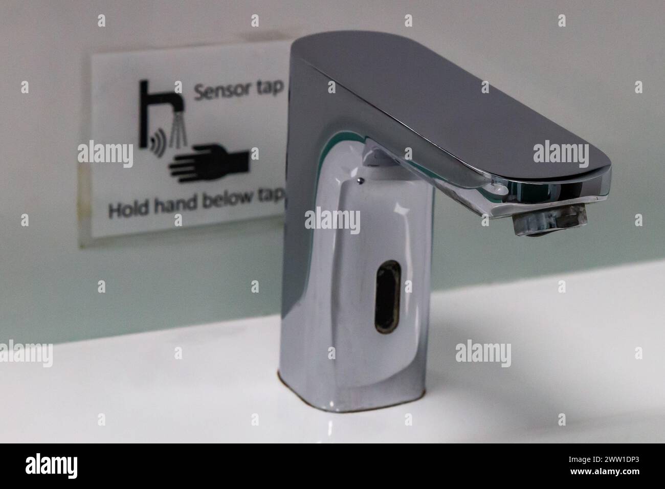 Sensor tap signage hi-res stock photography and images - Alamy