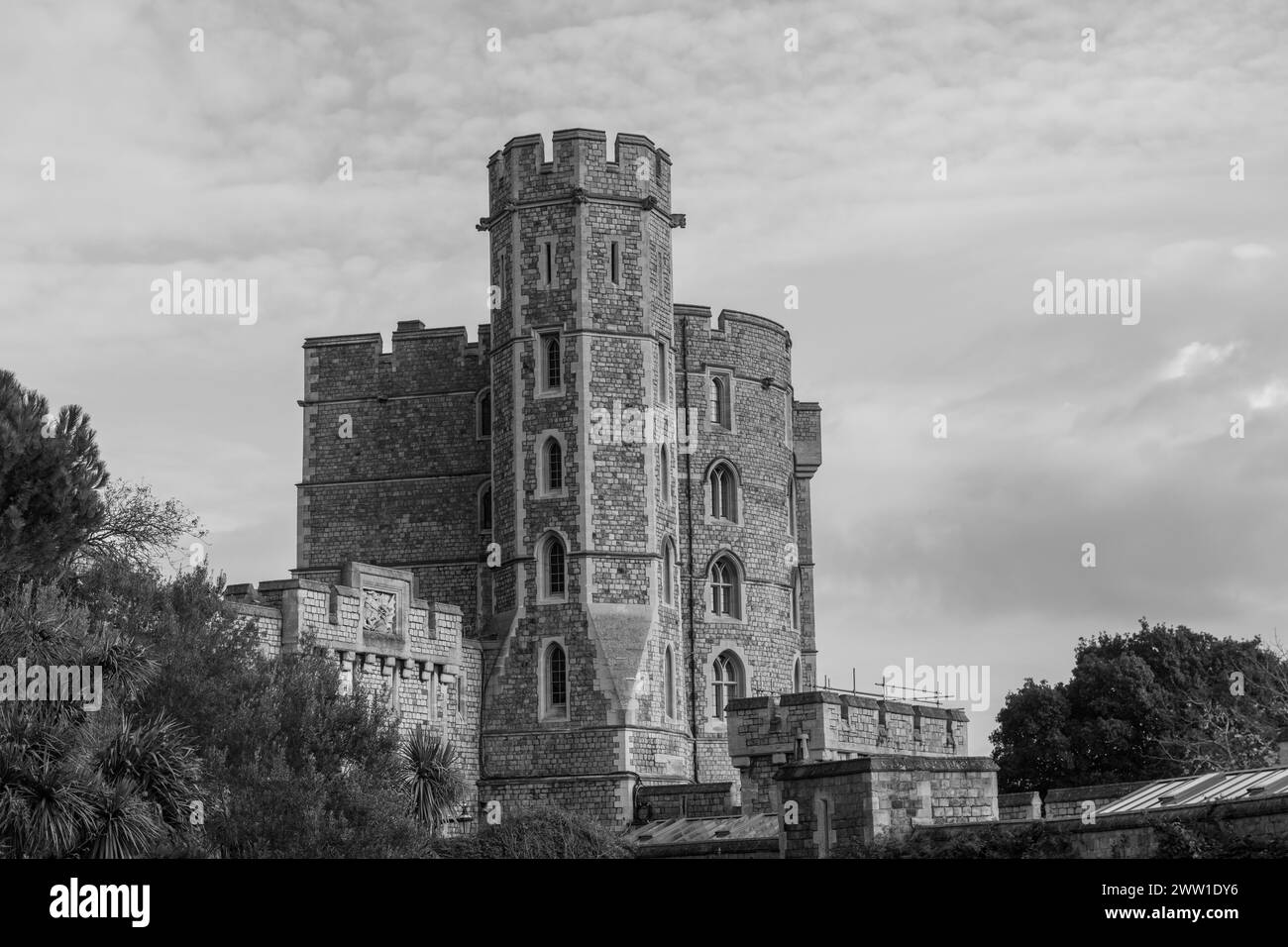 Edward the third tower Black and White Stock Photos & Images - Alamy