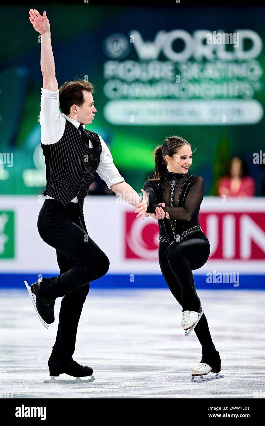 Maria PAVLOVA & Alexei SVIATCHENKO (HUN), during Pairs Short Program ...