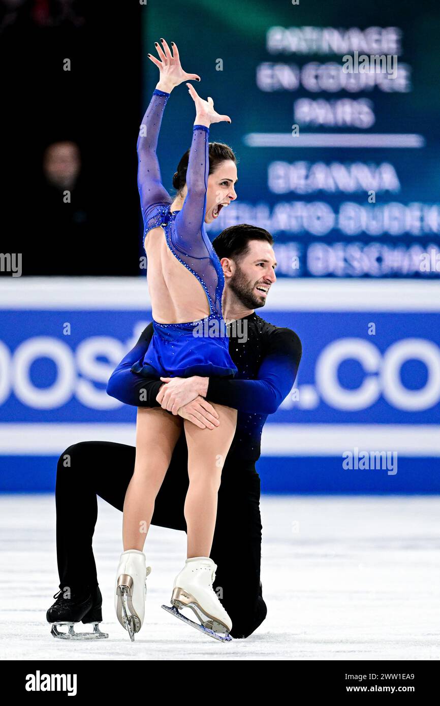 Deanna STELLATO-DUDEK & Maxime DESCHAMPS (CAN), during Pairs Short ...