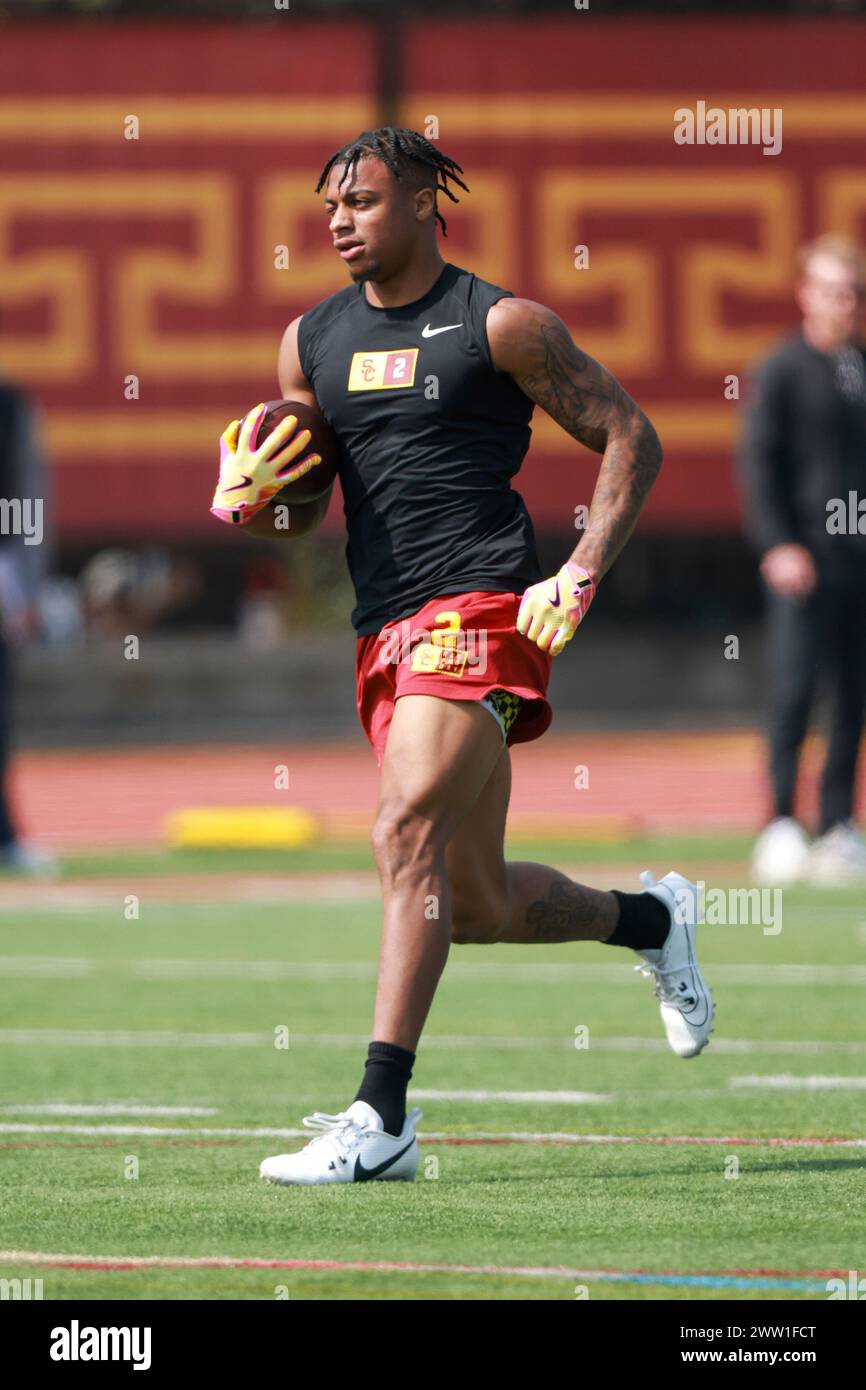 LOS ANGELES, CA - MARCH 20: USC Trojans wide receiver Brenden Rice ...