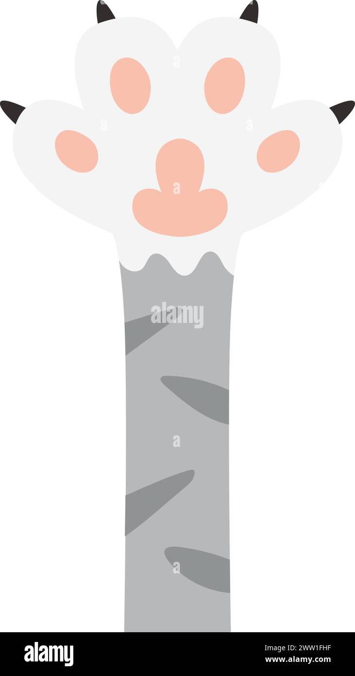 Kitten paw color icon. Cute cat leg Stock Vector Image & Art - Alamy