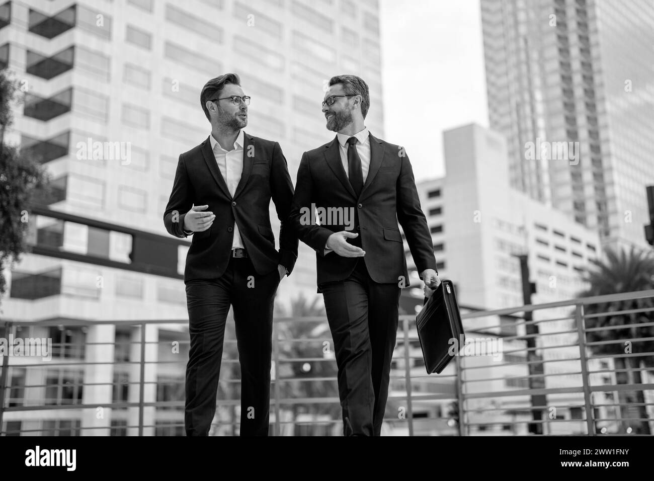 photo of happy two successful business leader boss. successful business ...