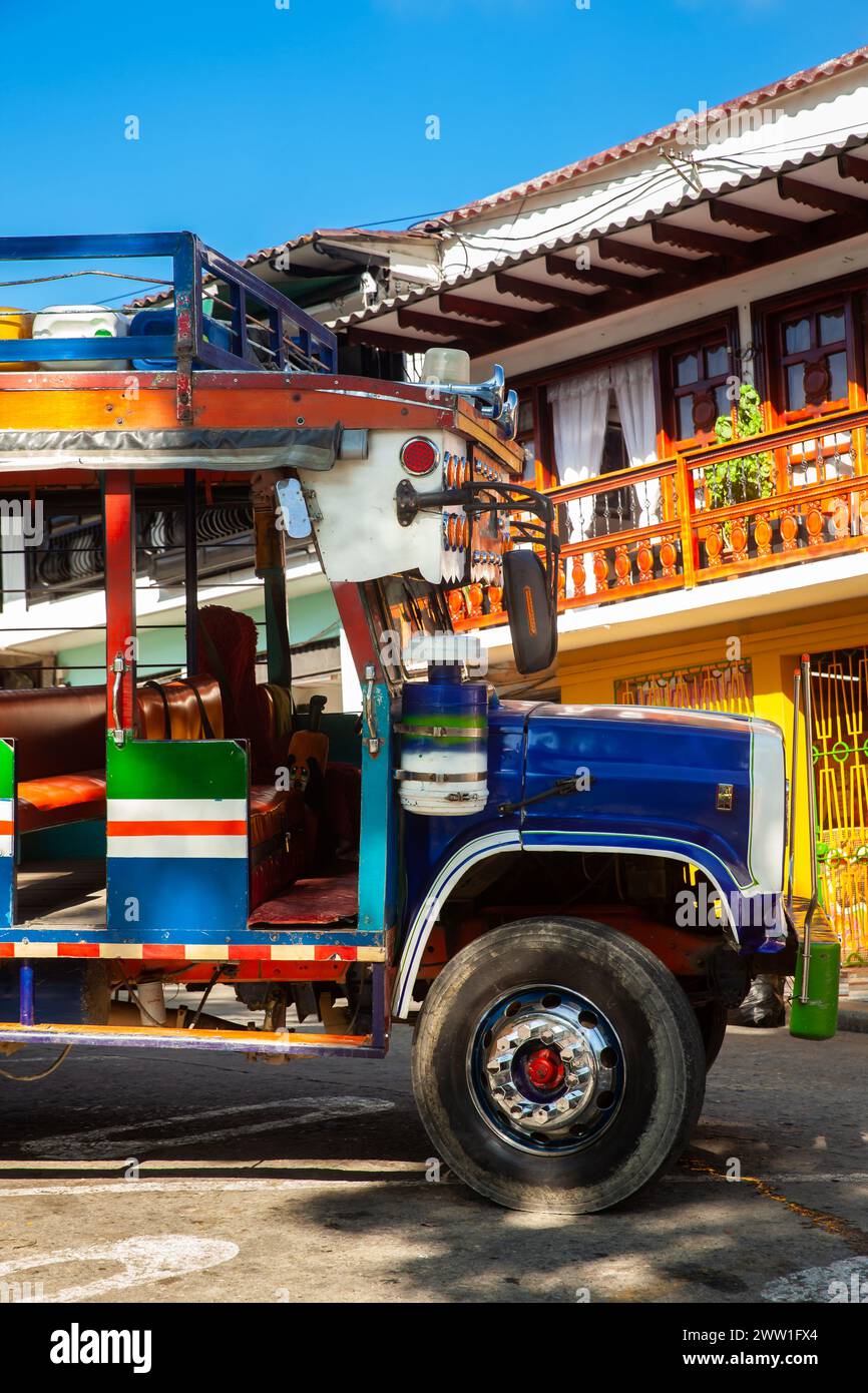 Colorful traditional rural bus from Colombia called chiva Stock Photo ...