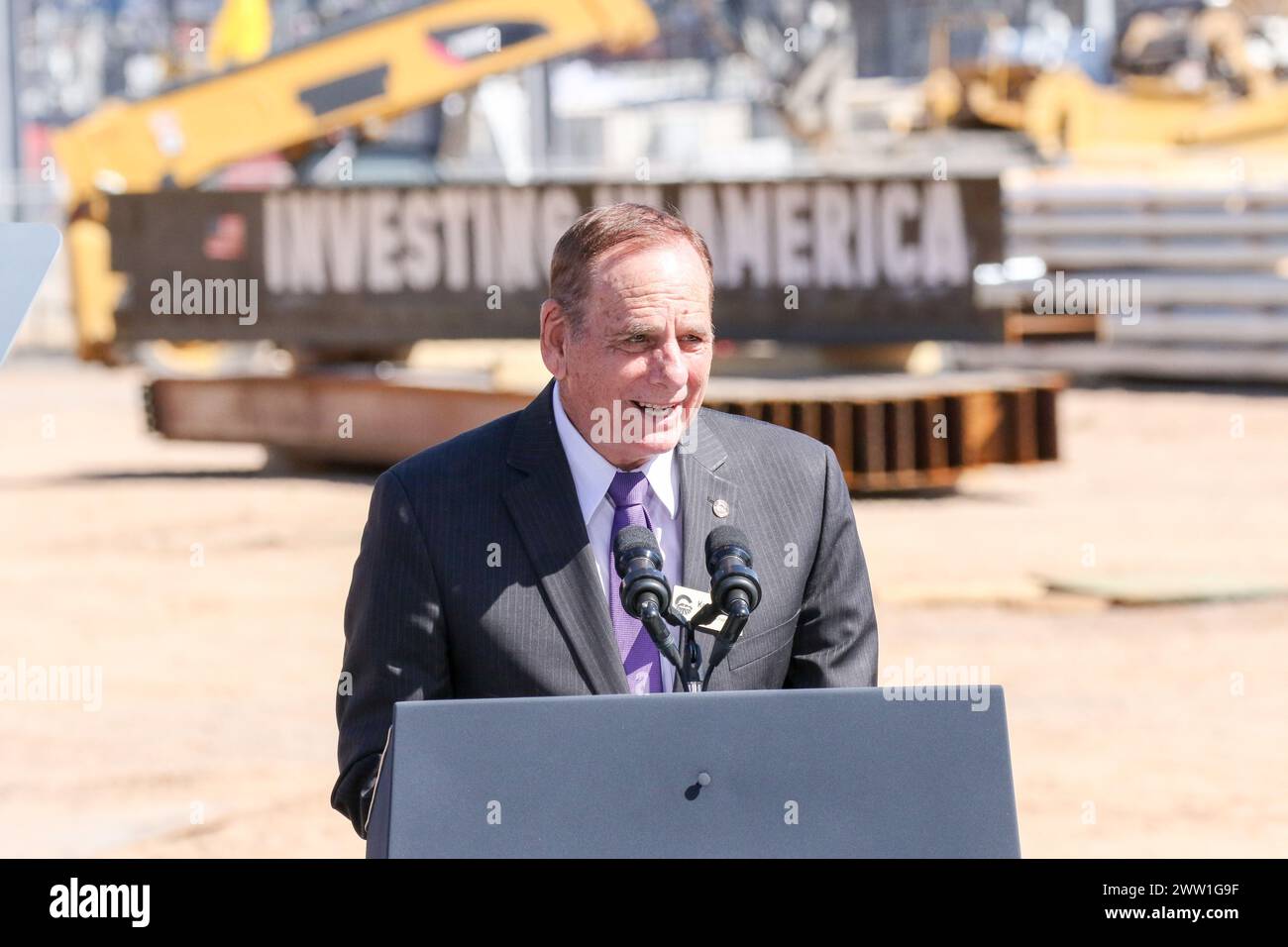 Chandler Mayor Kevin Hartke makes remarks before President Joe Biden ...