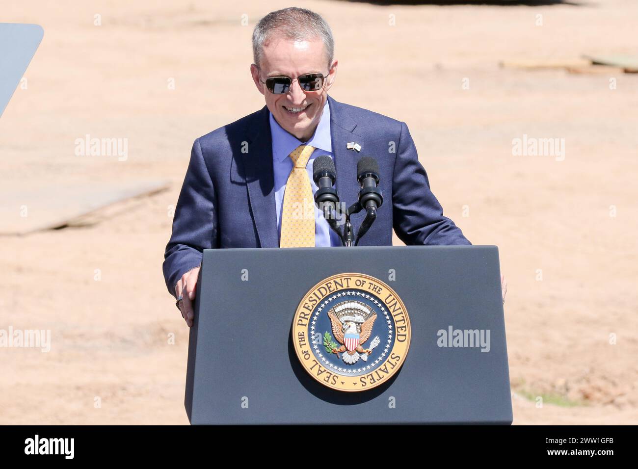 Intel Executive Vice President Keyvan Esfarjani makes remarks before ...
