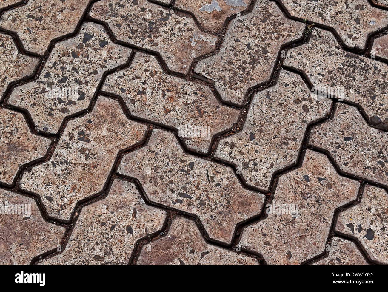 Patterned paving blocks, cement brick floor Stock Photo - Alamy