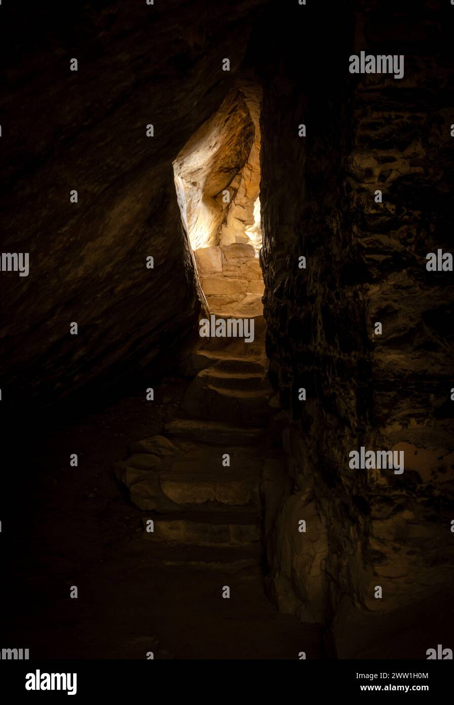 Sunlight Shines Through Doorway Deep Inside Balcony House in Mesa Verde ...