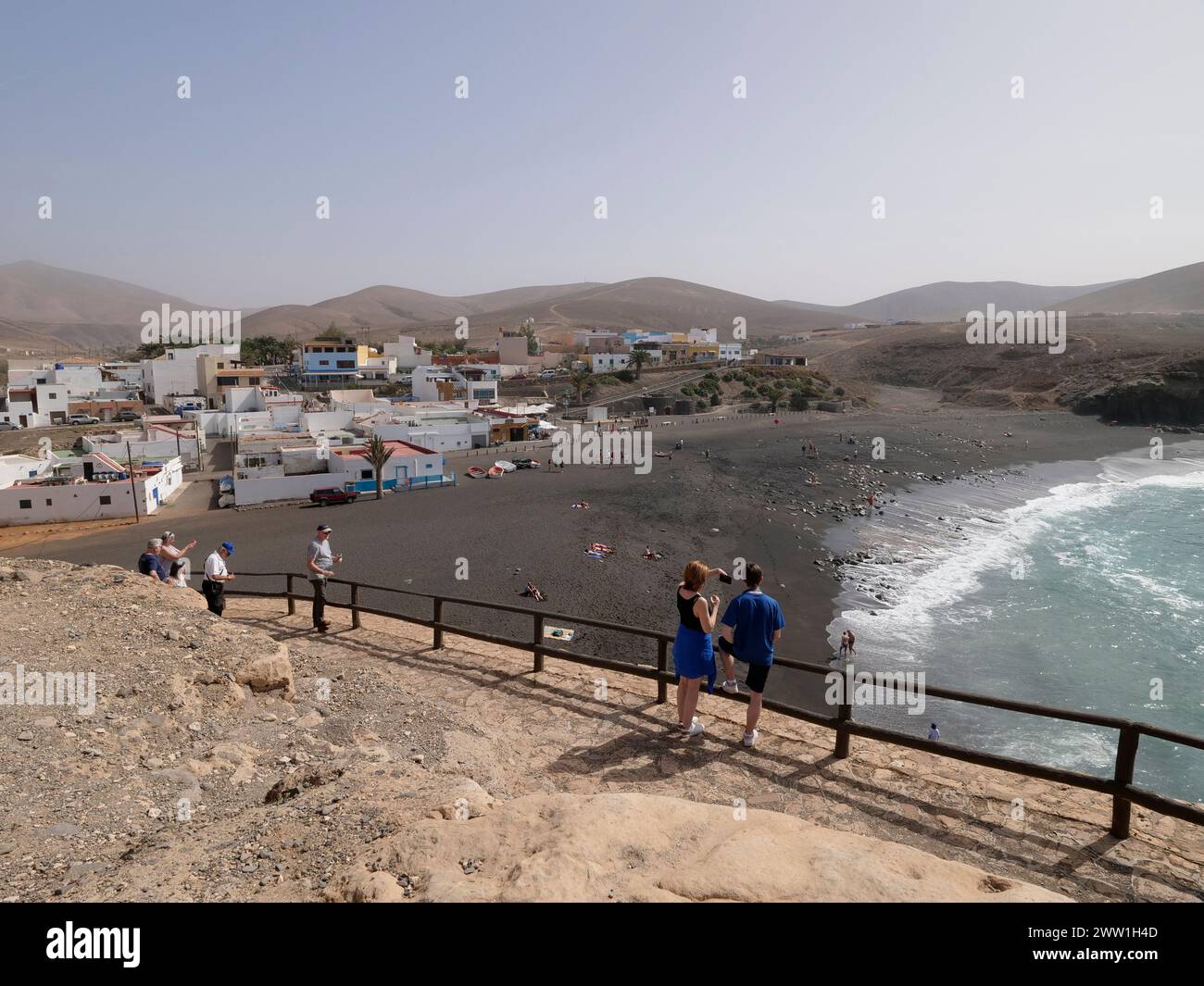The trail and amazing scenery to the Ajuy Caves, overlooking Ajuy ...