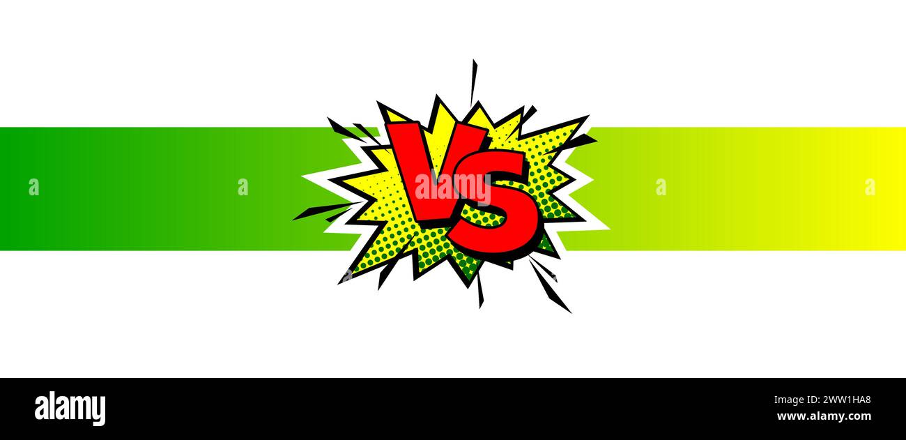 Cartoon comic background. Vs, fight versus. Comics book colorful ...