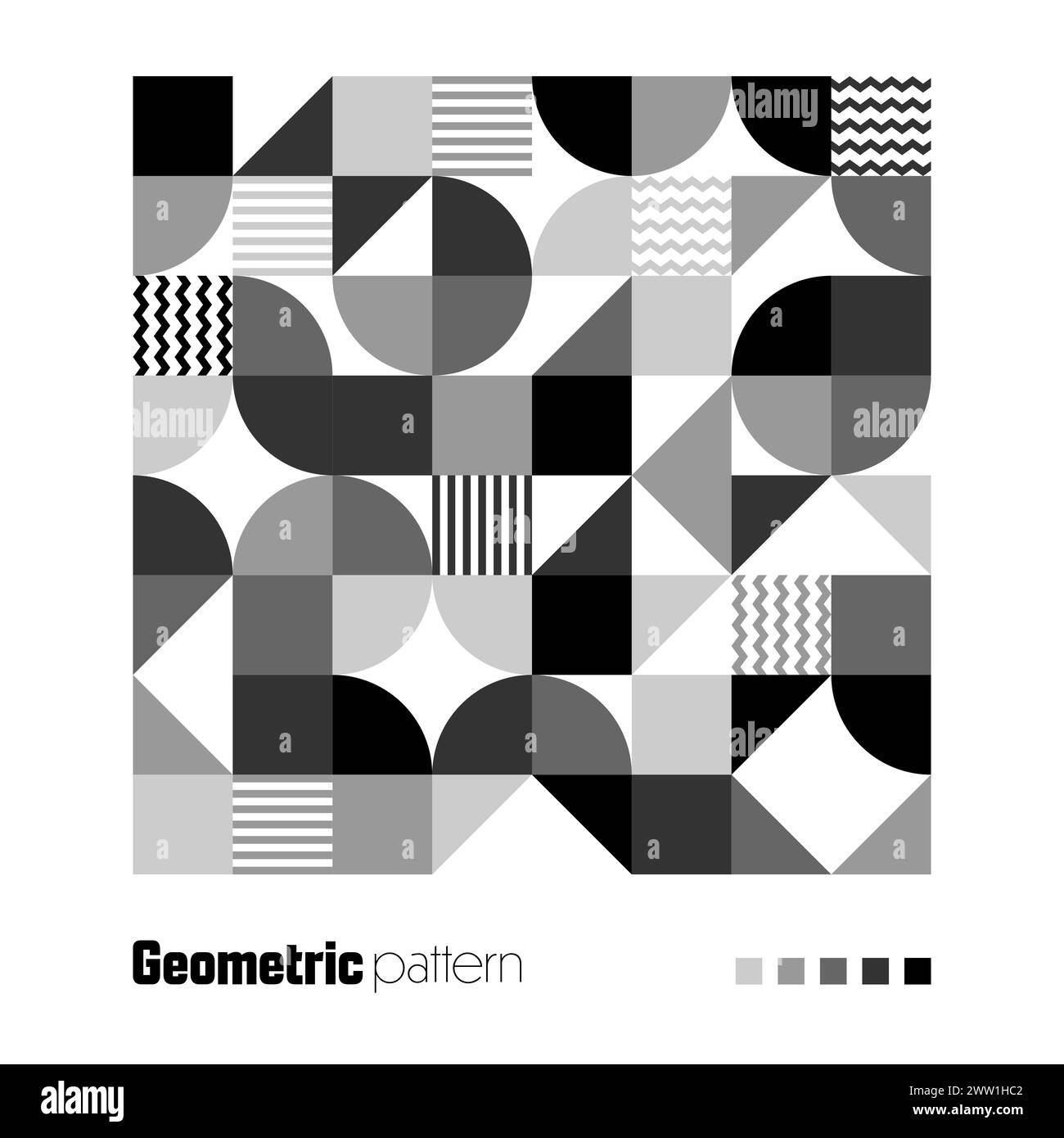 Geometric trendy pattern. Modern background with simple elements. Retro ...