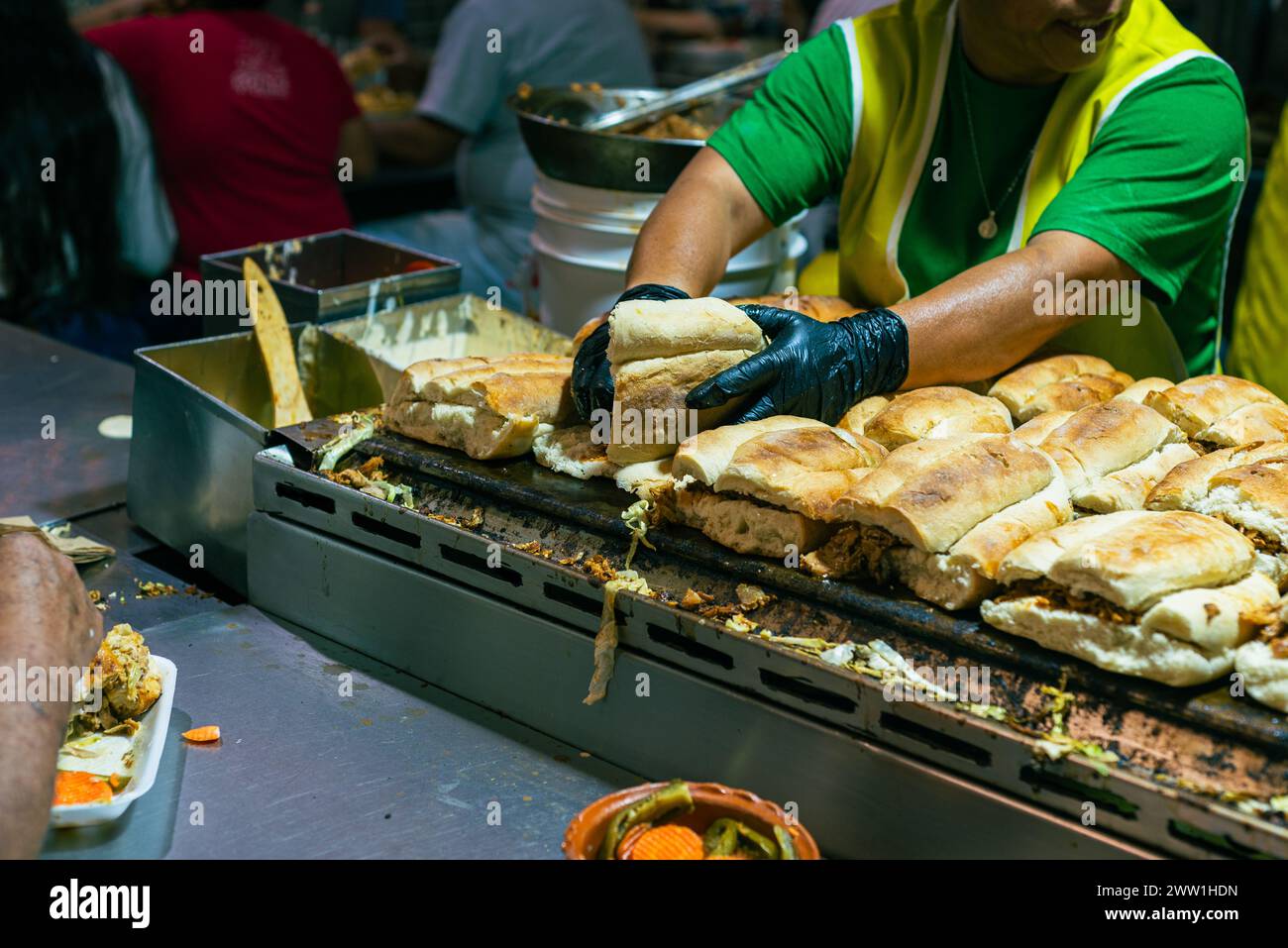 Sandwich stand in Guadalajara, Mexico. Fast food stand Stock Photo - Alamy