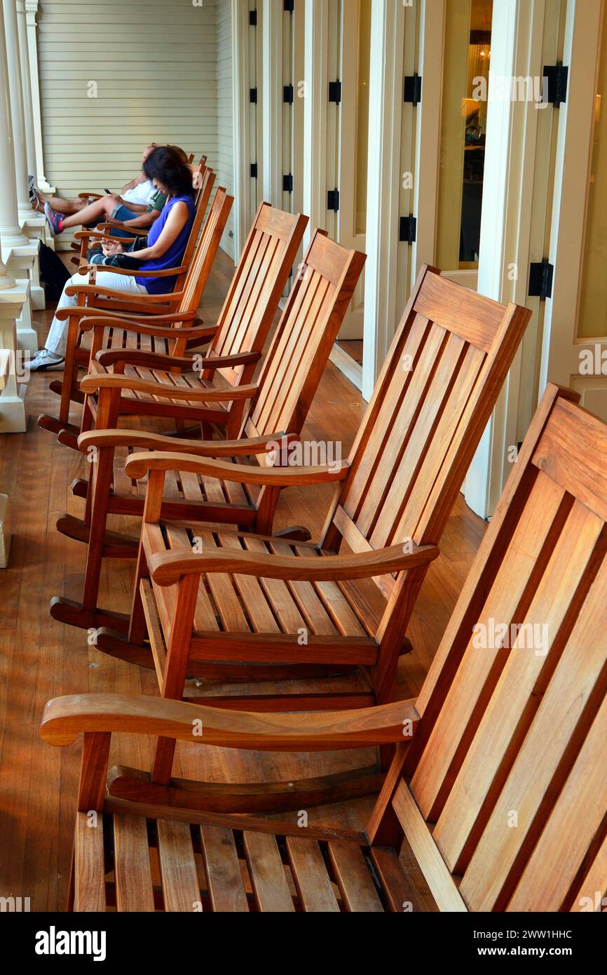 Rocking Chairs on the Veranda of the Moana Surfrider Hotel, Waikiki ...