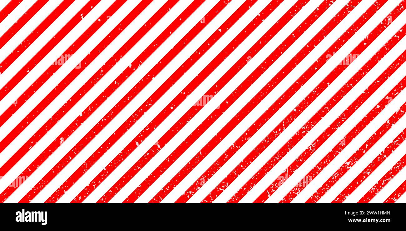 Vector grunge texture warning frame red and white diagonal stripes ...