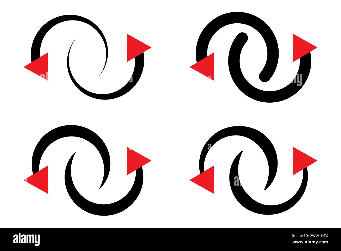 Cyclic Rotation Synchronize Icon Sync Arrow Rotation Sign Symbol