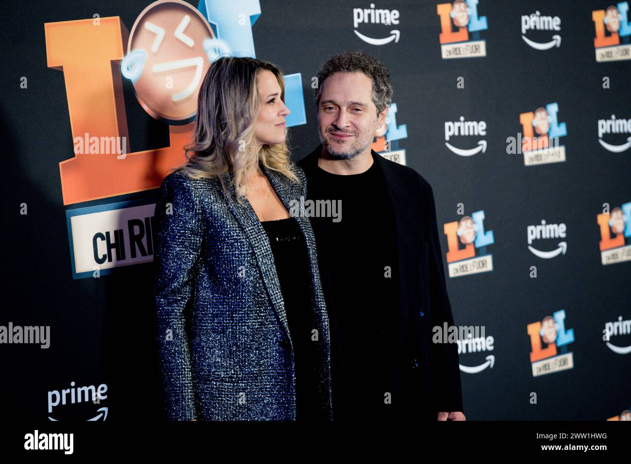 ROME, ITALY - MARCH 20: Claudio Santamaria and Francesca Barra attends ...