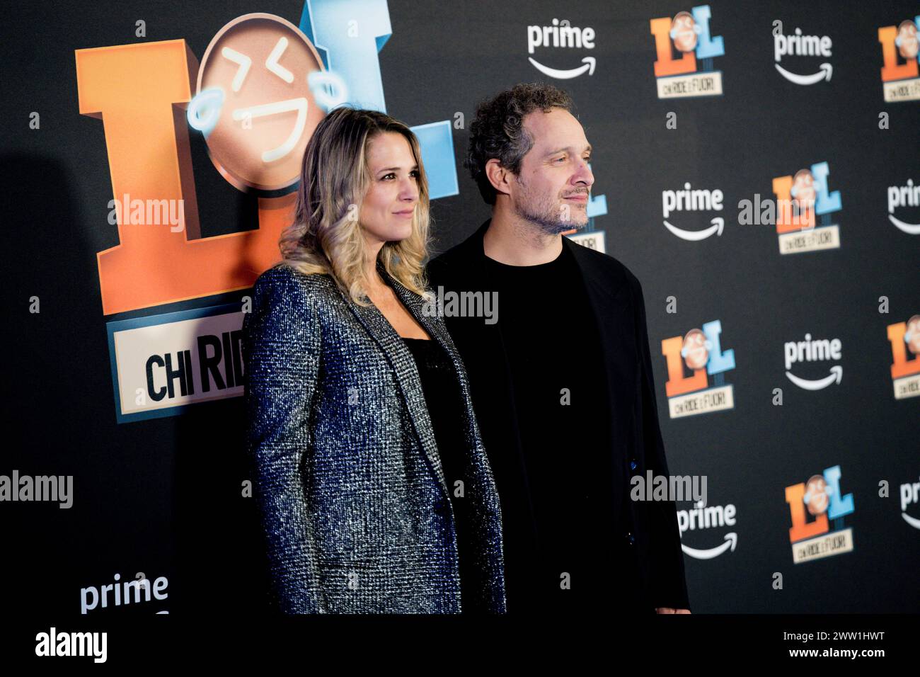 ROME, ITALY - MARCH 20: Claudio Santamaria and Francesca Barra attends ...