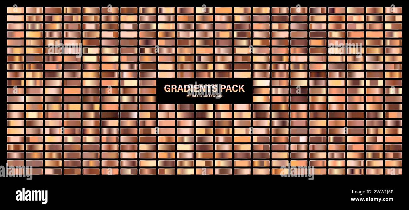 Bronze, copper orange glossy gradient, metal foil texture. Color swatch ...