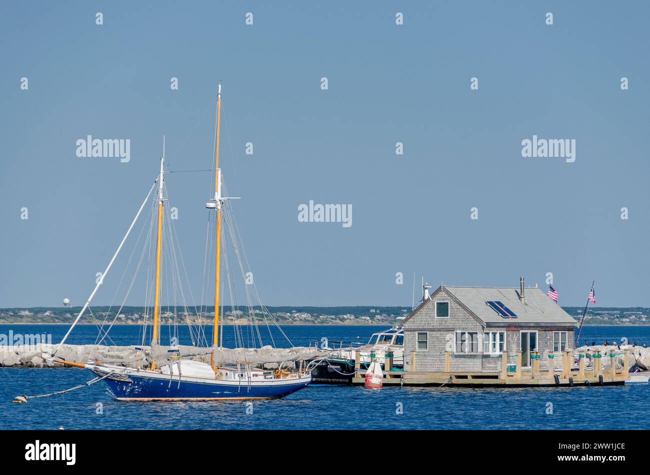 Two Masted Schooner. Cape Cod Bay. Provincetown Harbor. Provincetown ...