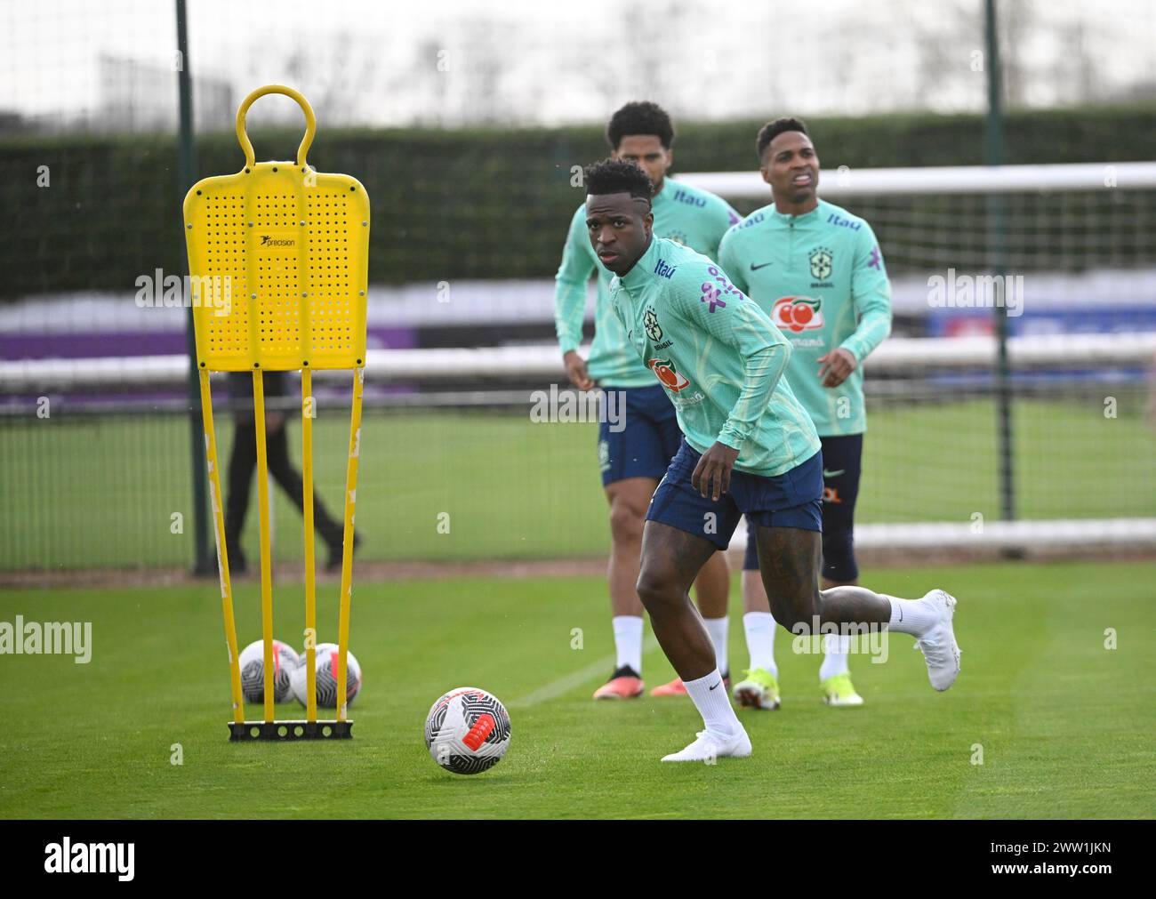 London-England, March 20, 2024, Brazilian football team, trains at the ...
