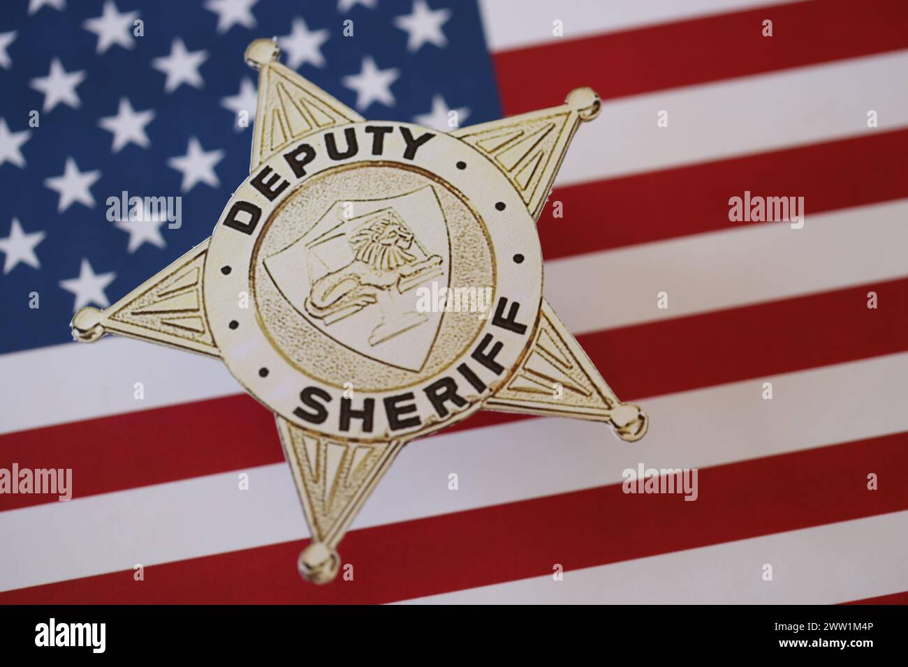 KYIV, UKRAINE - MARCH 9, 2024 US Deputy Sheriff badge on United States ...