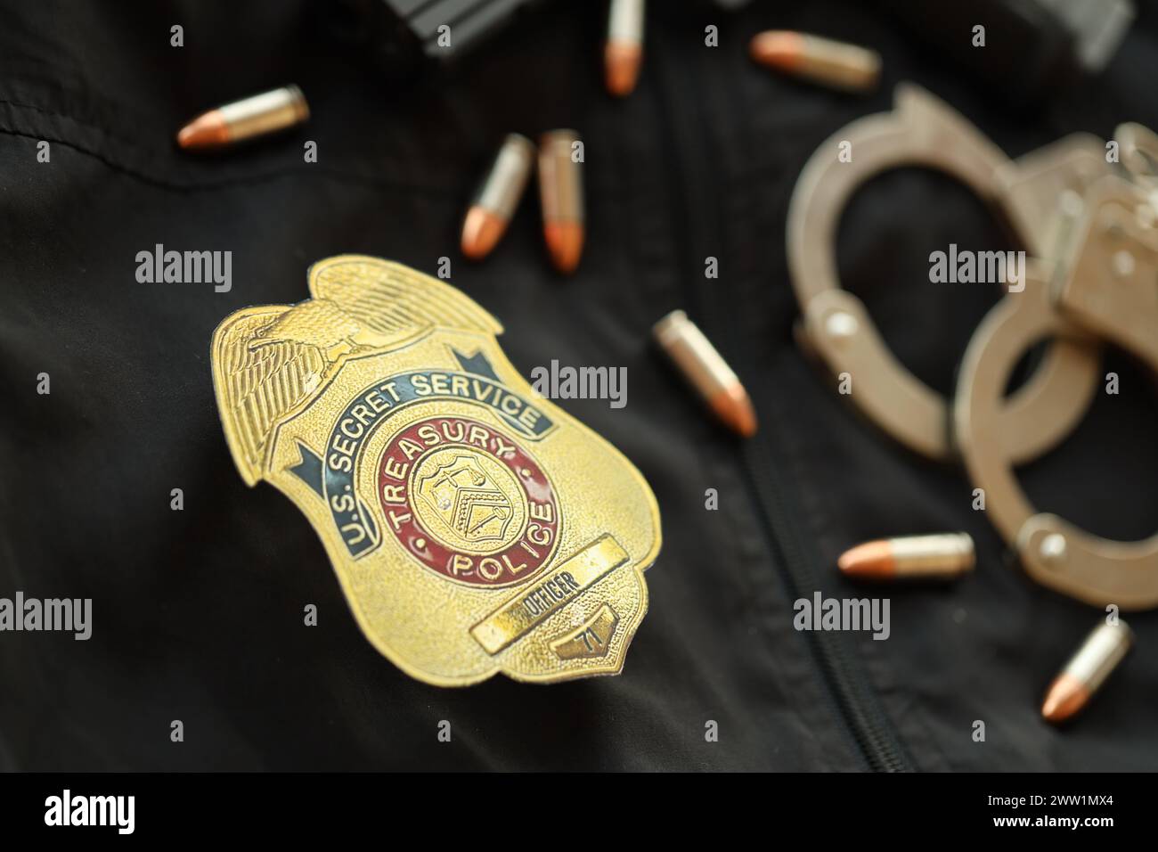 KYIV, UKRAINE - MARCH 9, 2024 US Treasury Police Secret Service Officer ...