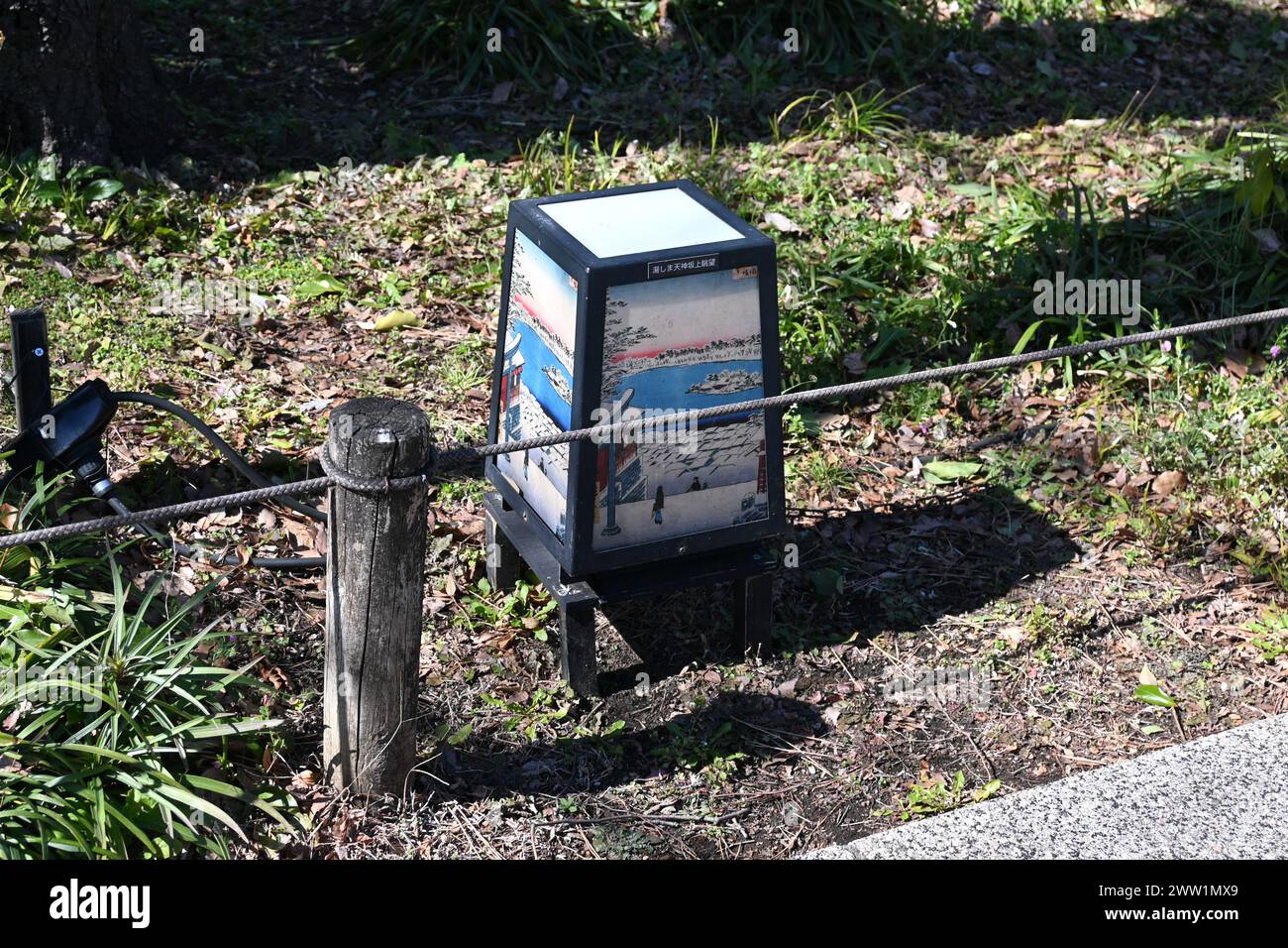 Andon lamp with Ukiyo-e artwork in Ueno Park – Taito, Tokyo, Japan – 28 ...