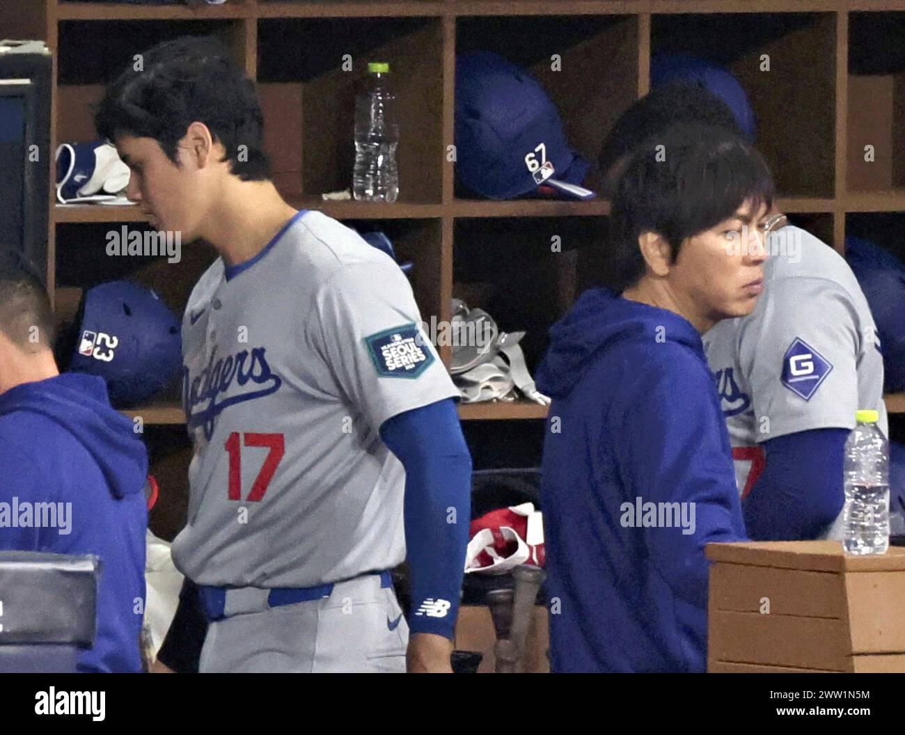 A picture shows Shohei Ohtani, MLB Los Angeles Dodgers' Japanese ...