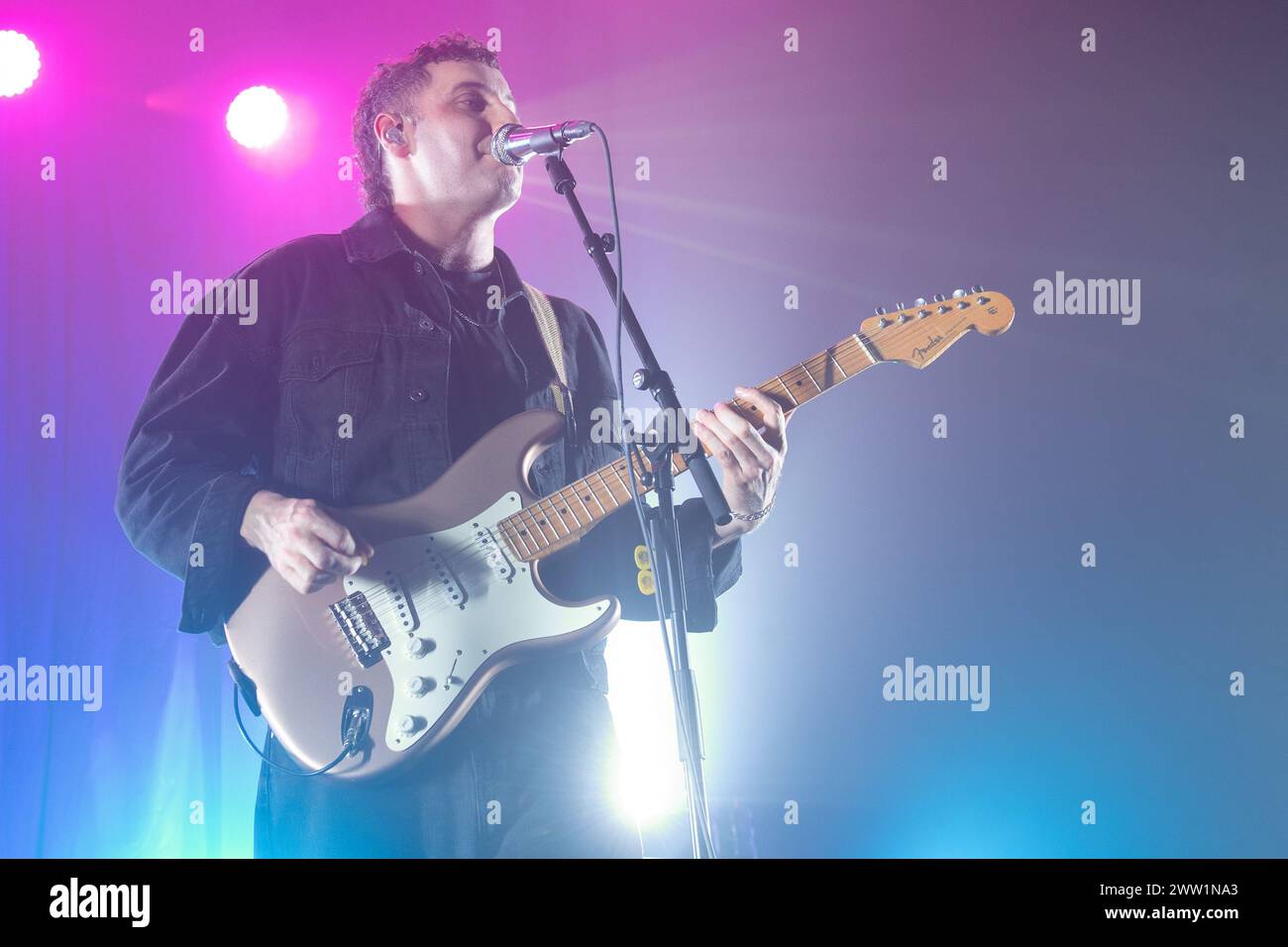 London, UK. 20 Mar 2024. Lead singer Henry Camamile of English indie ...