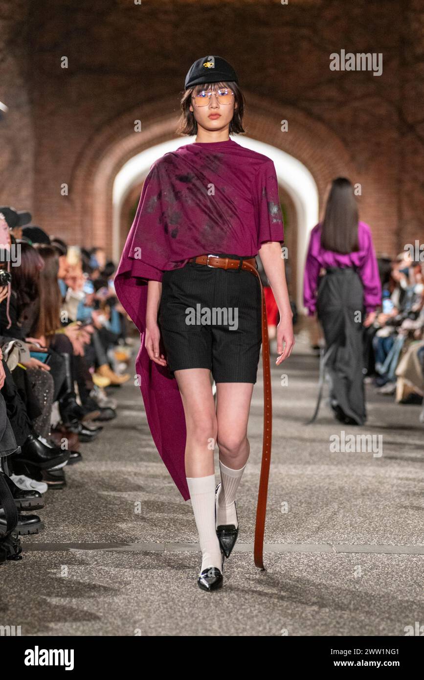 Tokyo, Japan. 17th Mar, 2024. Runway model, March 17, 2024 - Rakuten Fashion Week ...