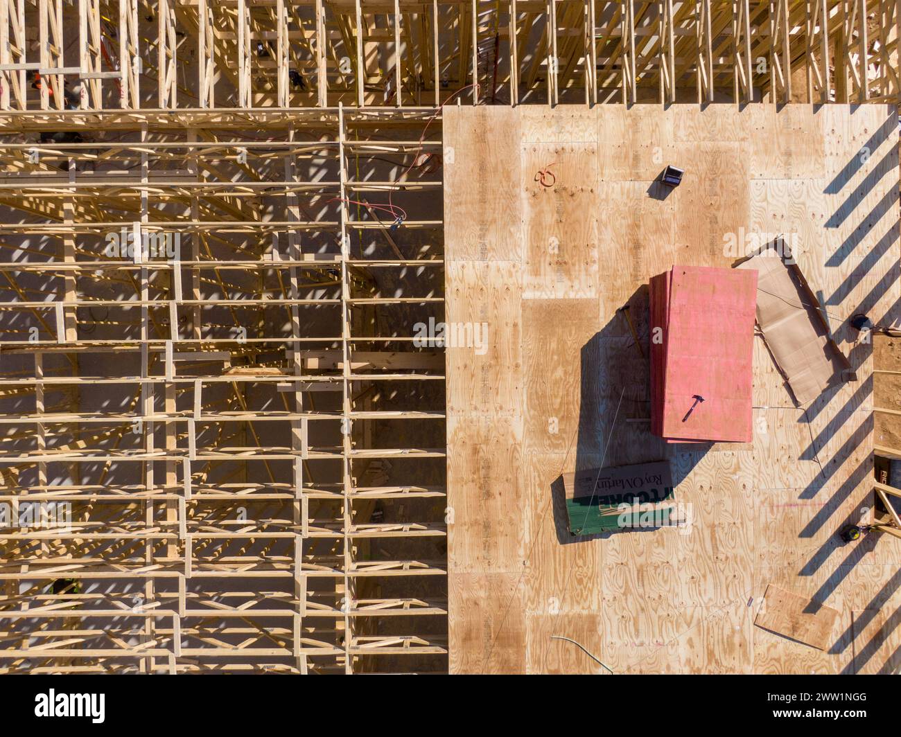 Construction (Framing) by Drone Stock Photo - Alamy