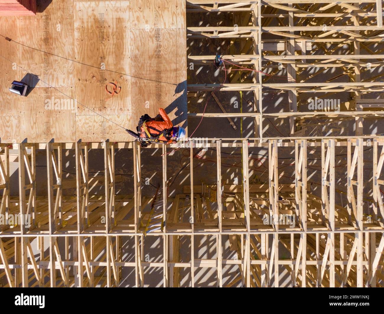 Construction (Framing) by Drone Stock Photo - Alamy