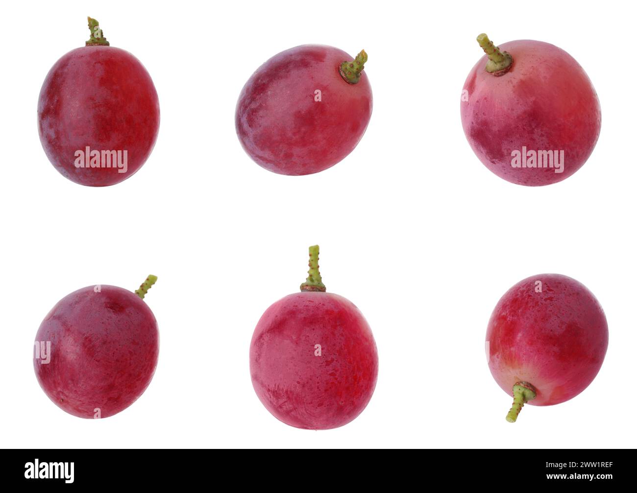Delicious fresh red grapes isolated on white, set Stock Photo - Alamy