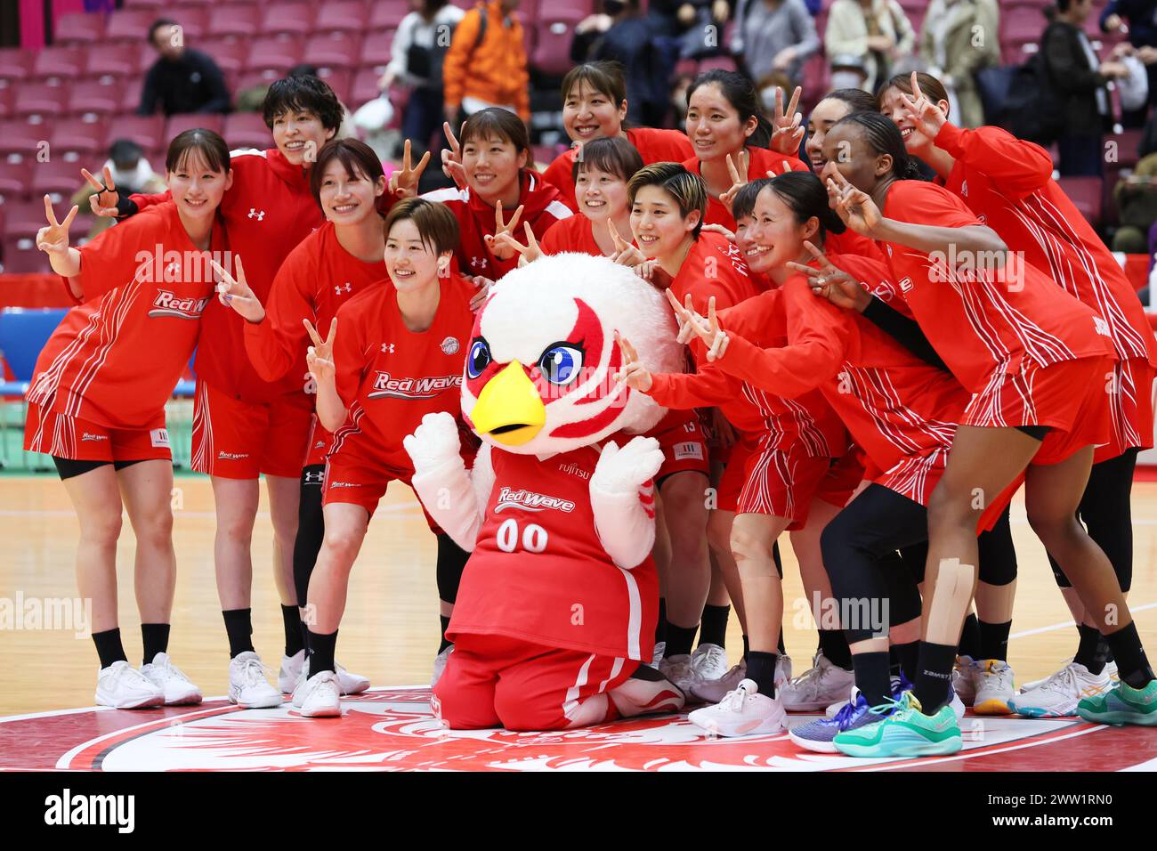 Kanagawa, Japan. 17th Mar, 2024. Fujitsu Red Wave team group (RedWave ...