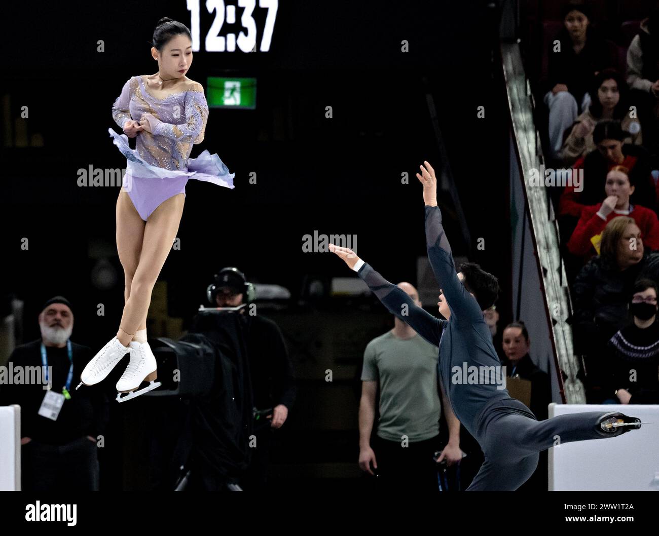 Montreal, Canada. 20th Mar, 2024. Peng Cheng (L)/Wang Lei of China ...