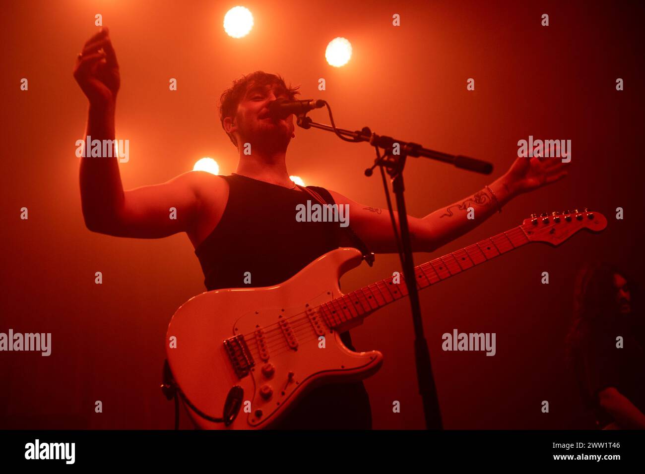 London, UK. 20 Mar 2024. English singer-songwriter Oliver Keane opens ...