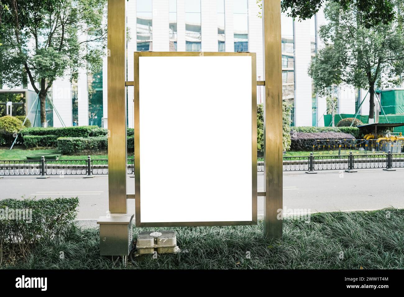 Large blank frame local place billboards mockup for outdoor advertising ...
