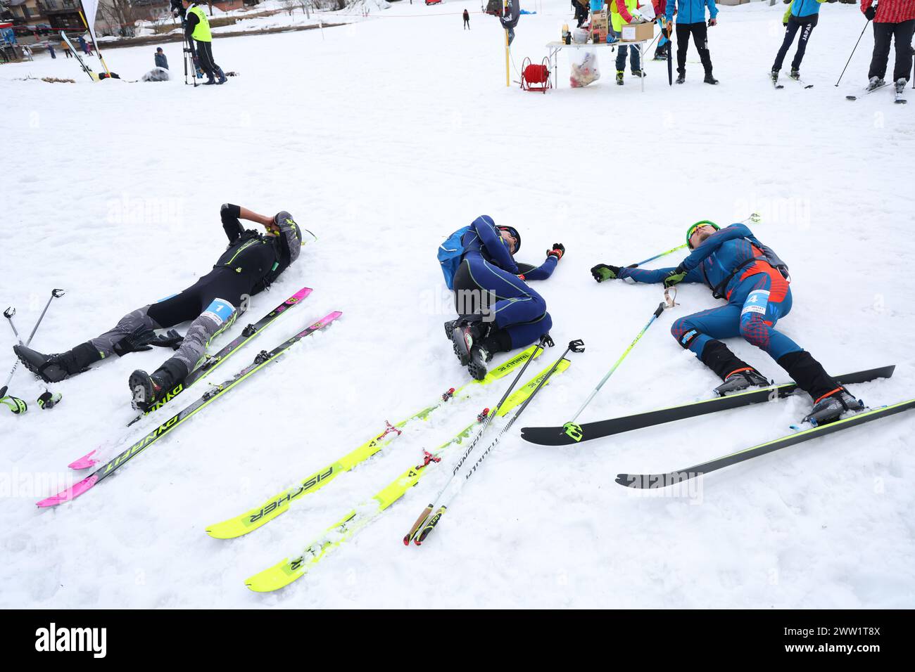Nagano, Japan. 17th Mar, 2024. (L-R) Tokutaro Shima, Kenta Endo ...