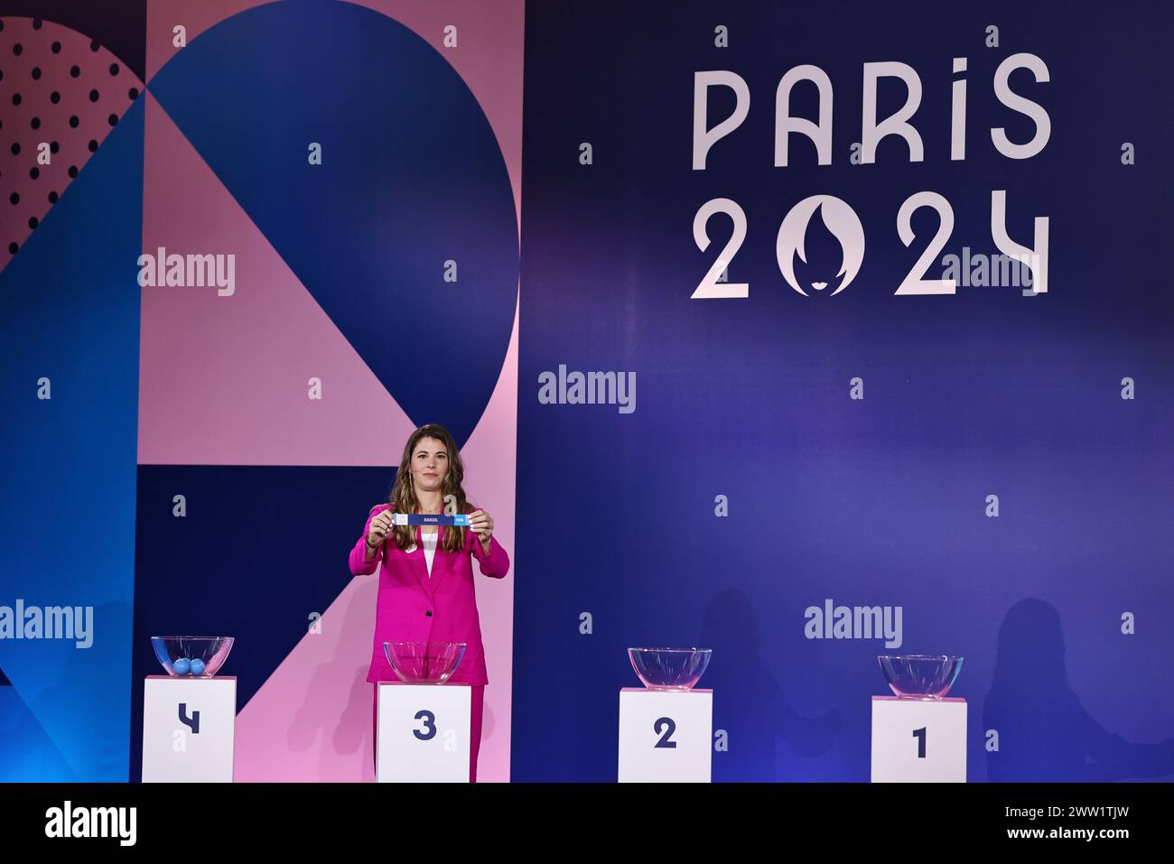 Saint Denis. 21st Mar, 2024. Canadian football player Stephanie Labbe ...