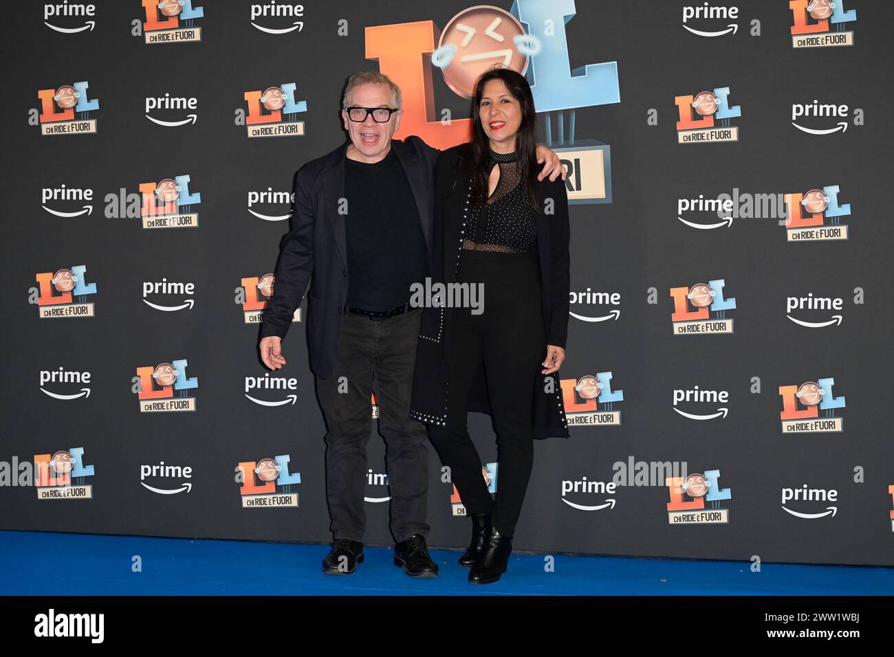 Rome, Italy. 20th Mar, 2024. Marco Marzocca (l) and Liliana Bula Ferrer ...