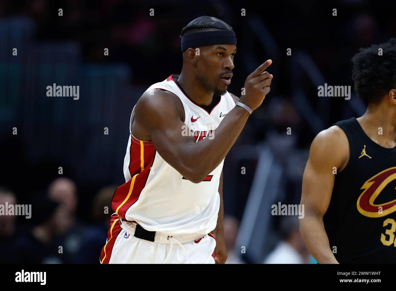Miami Heat forward Jimmy Butler celebrates after making a basket ...