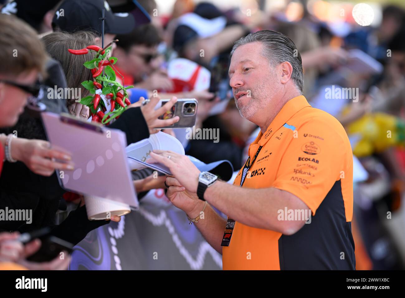 Melbourne, Australia. 21st Mar, 2024. McLaren Racing CEO Zak Brown ...