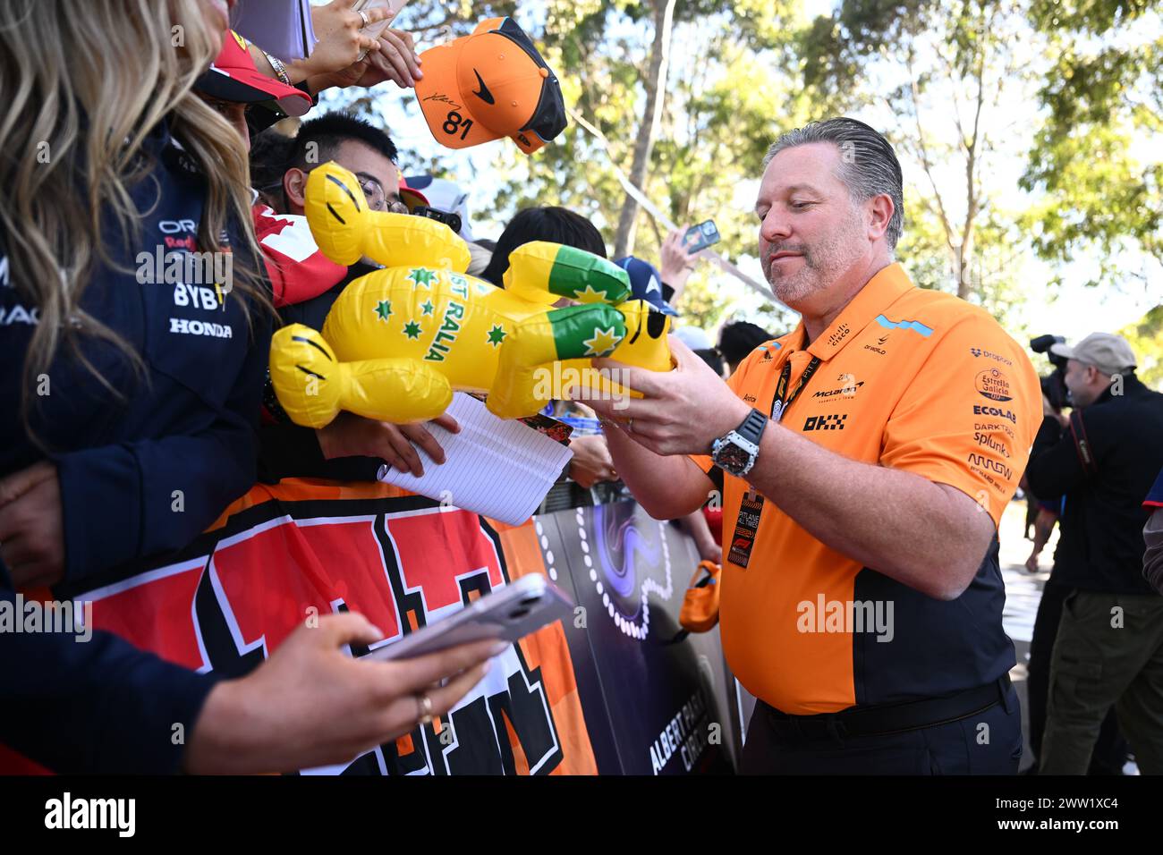 Melbourne, Australia. 21st Mar, 2024. McLaren Racing CEO Zak Brown ...