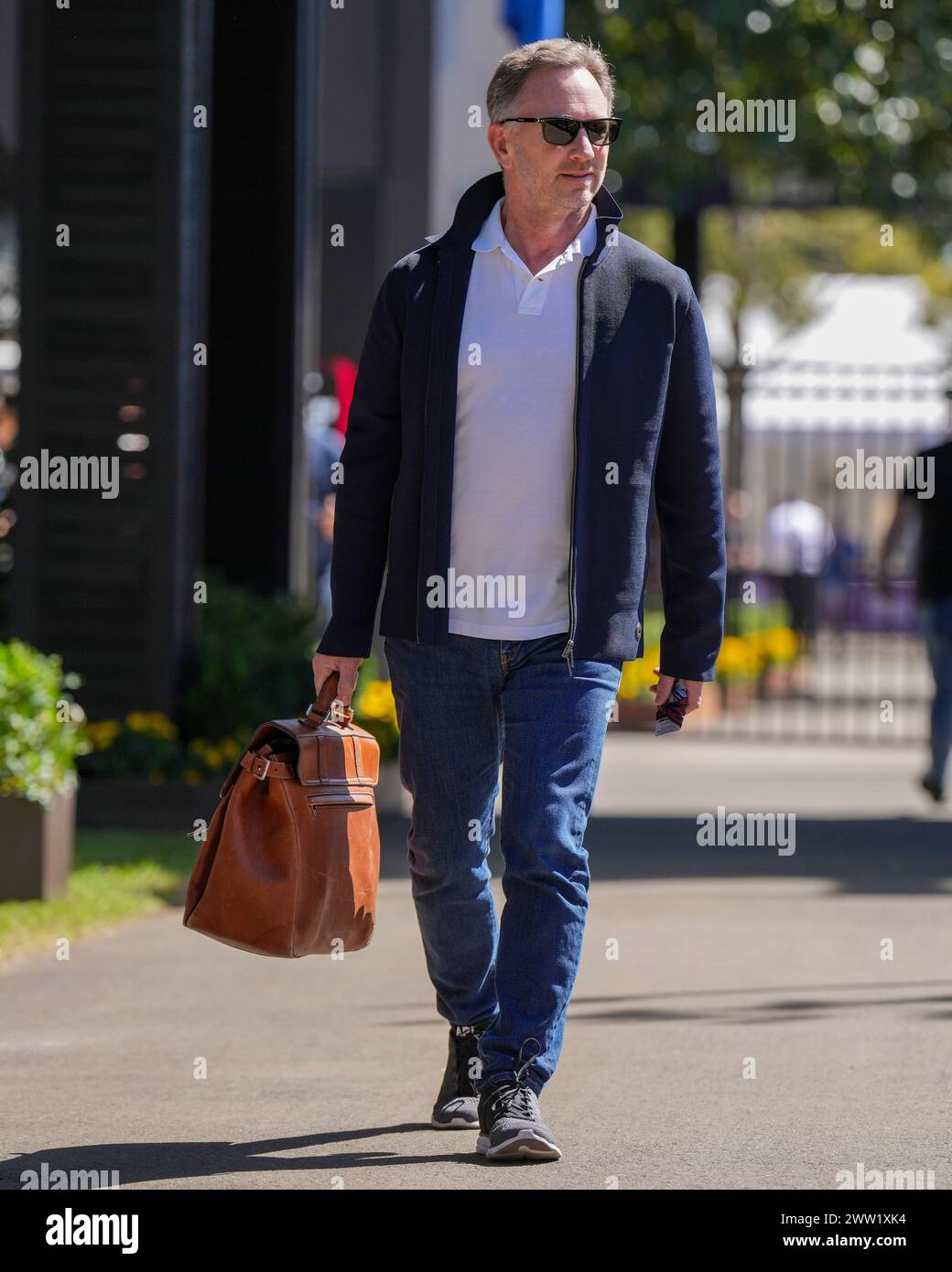 Red Bull team principal Christian Horner arrives at the Albert Park ...