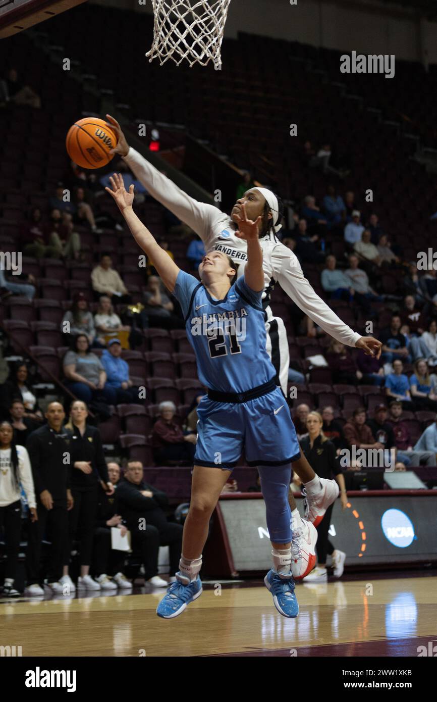 Blacksburg, VA, USA. 20th Mar, 2024. Vanderbilt Commodores guard Jordyn ...