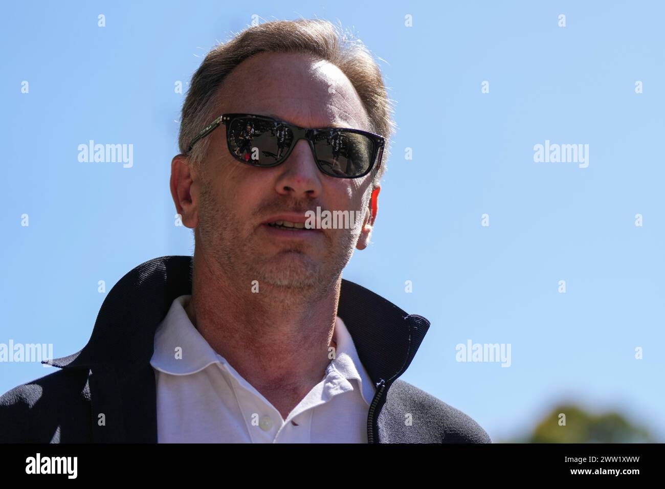 Red Bull team principal Christian Horner arrives at the Albert Park ...