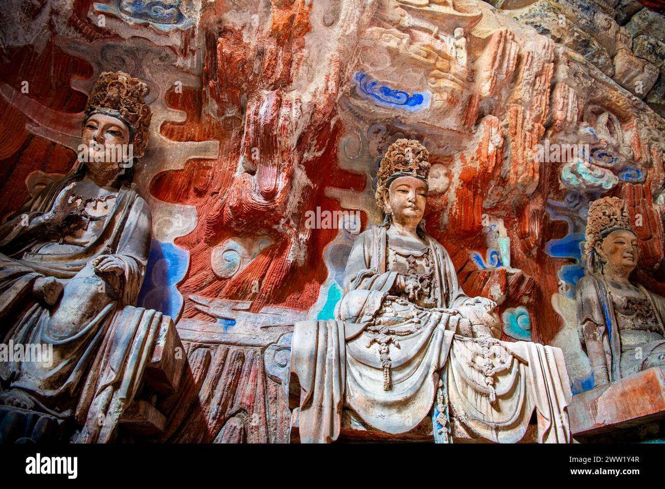 Dazu Rock Carvings are cliff carvings from the late Tang and early Song ...