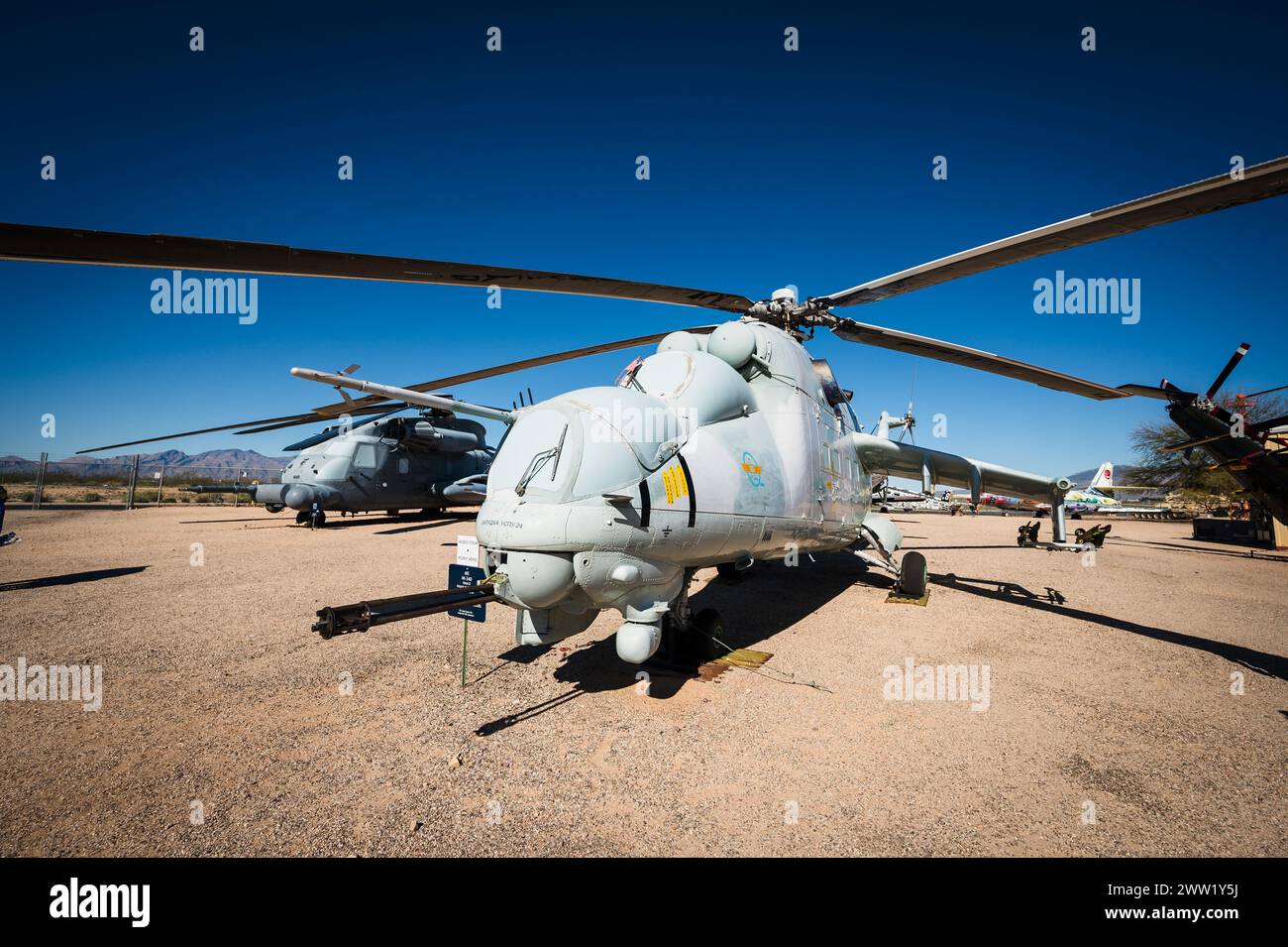 Pima Air and Space Museum. Russian Mil Mi-24 attack gunship helicopter ...