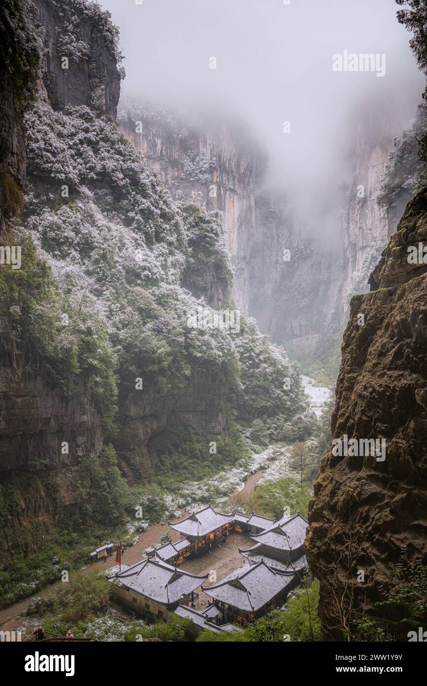 The Three Natural Bridges in Xiannushan Town, Wulong District ...