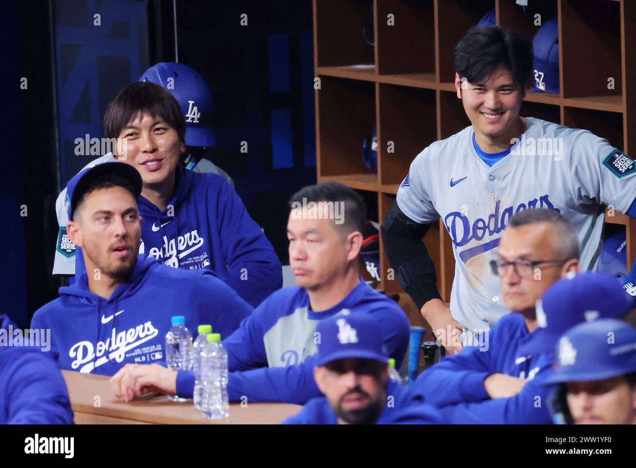 Gocheok Sky Dome, Seoul, South Korea. 20th Mar, 2024. (L-R) Ippei Mizuhara, Shohei Ohtani ...